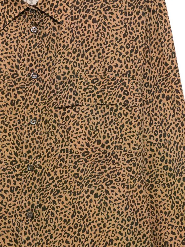 ZANETTI Leopard Print Button-down Shirt