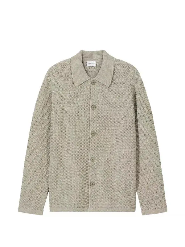 Closed Waffle-knit Button-up Cardigan