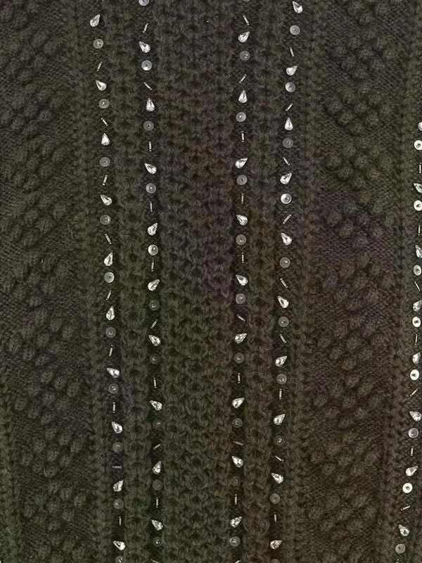 JIL SANDER Sequin-embellished Cable-knit Sweater