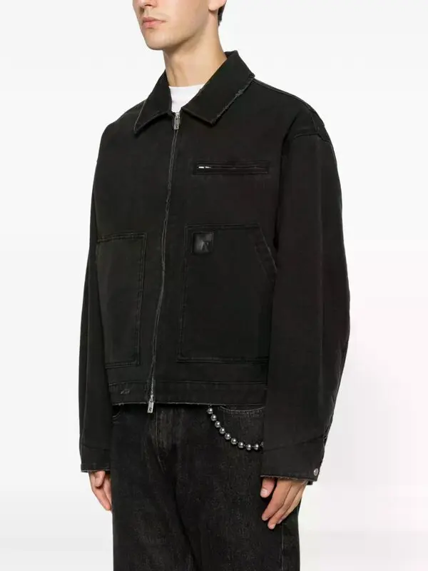 REPRESENT Worker Distressed-effect Denim Jacket