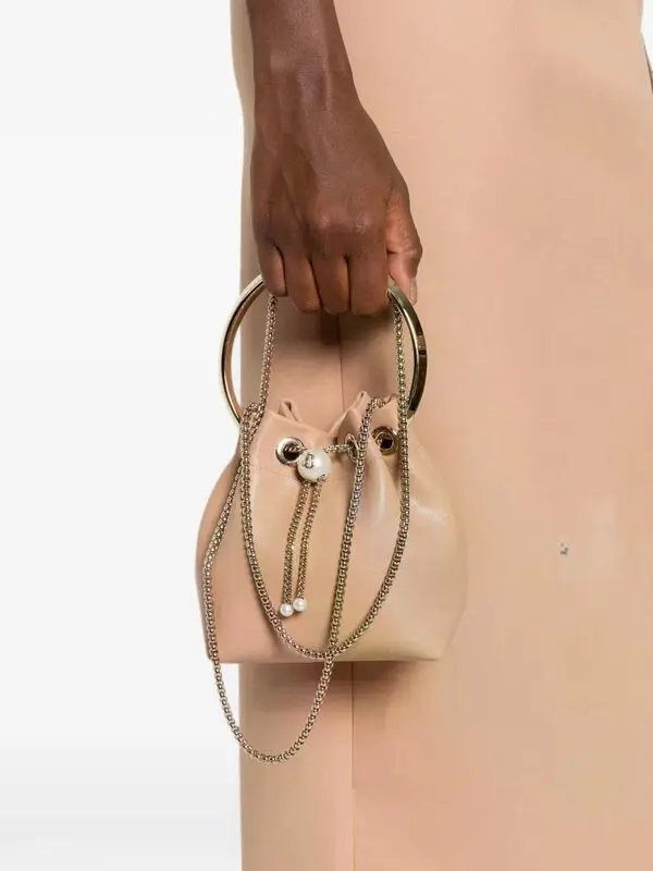 JIMMY CHOO Bon Bon Bucket Bag - Neutrals