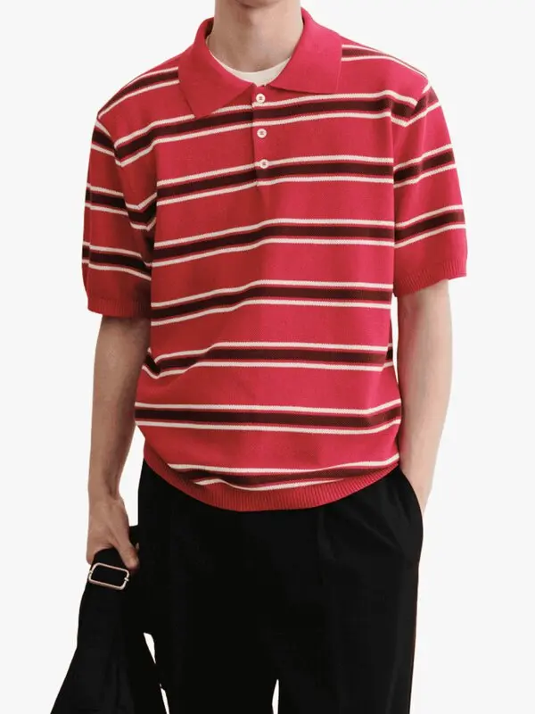 DUNST Striped Polo Shirt