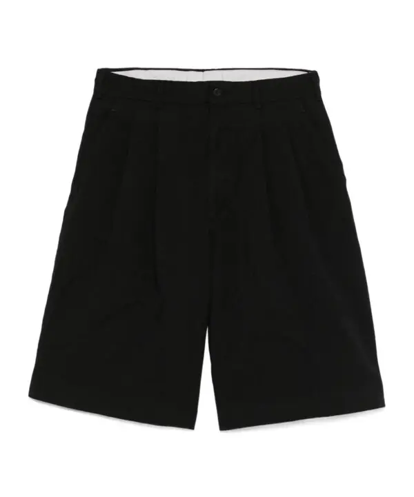 Comme Des Garçons Twill Pleated Shorts - Black