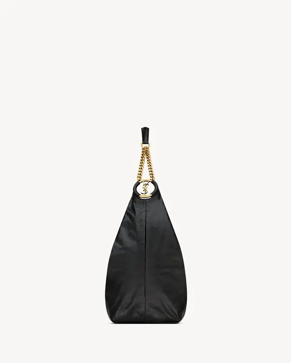 Saint Laurent Hortense Hobo In Shiny Leather