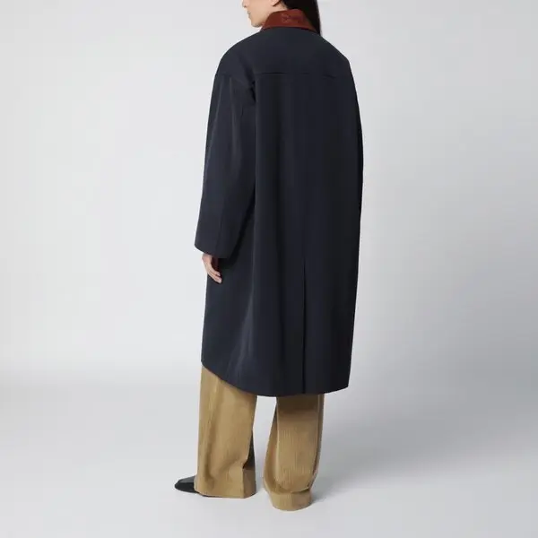 RÓHE Checked Mid-length Coat With Contrasting Collar - No