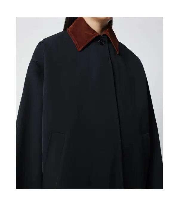 RÓHE Checked Mid-length Coat With Contrasting Collar - No