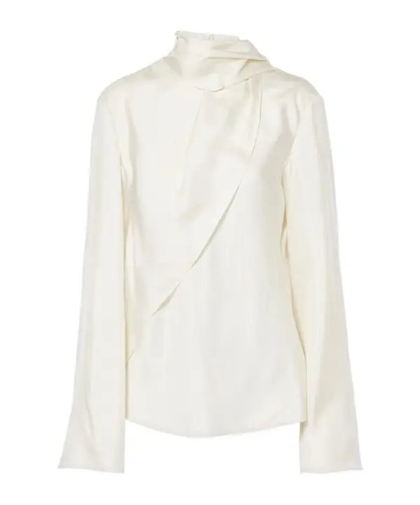 RÓHE Draped High-neck Top - No