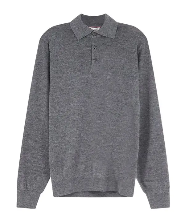 Brunello Cucinelli Long Sleeve Polo Shirt - No