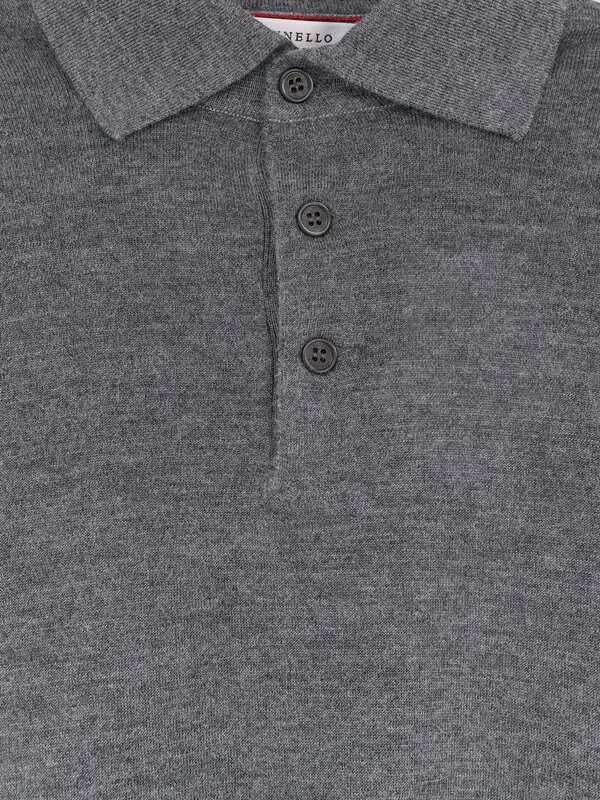 Brunello Cucinelli Long Sleeve Polo Shirt - No