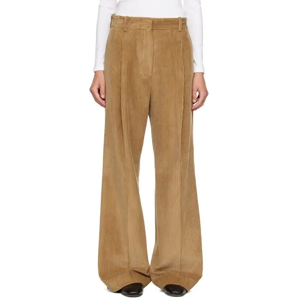 RÓHE Wide-leg Corduroy Trousers - Brown