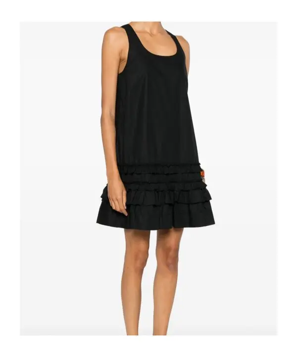 GANNI Ruffled Tiered Mini Dress