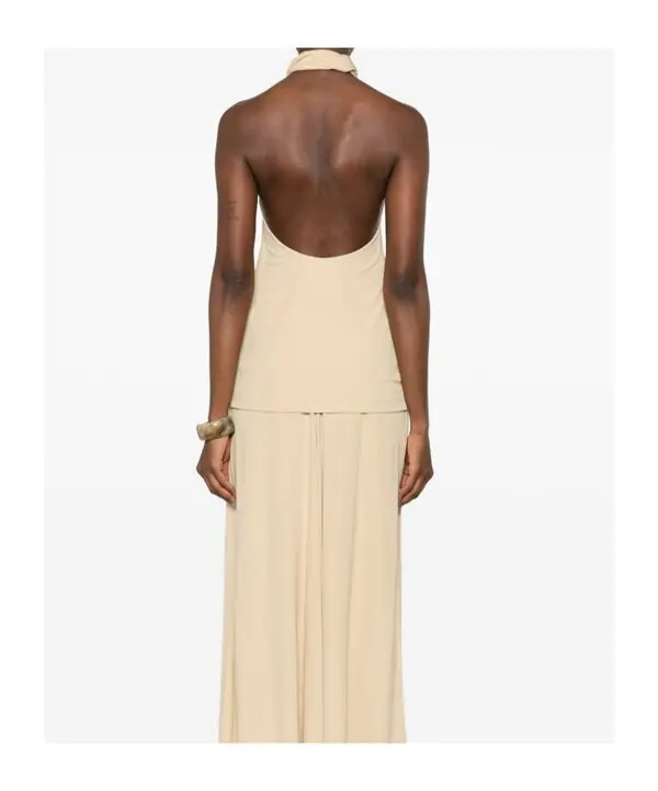 TOTEME Twisted Halterneck Top - Nude
