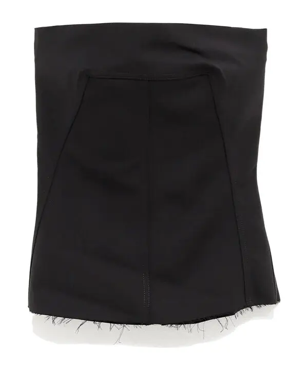 Rick Owens Top Bustier Noir - Black