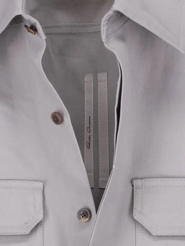 Rick Owens Collared Long-sleeved Shirt