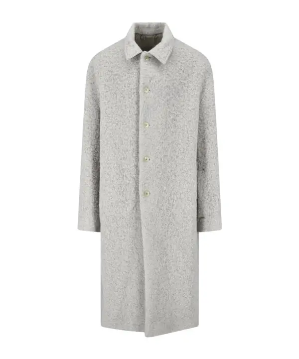 Rick Owens Brad Button-up Wool Coat - Gray