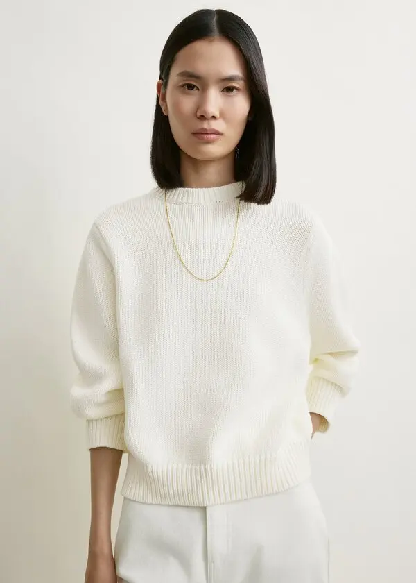 TOTEME Oversized Crew Knit Sweater