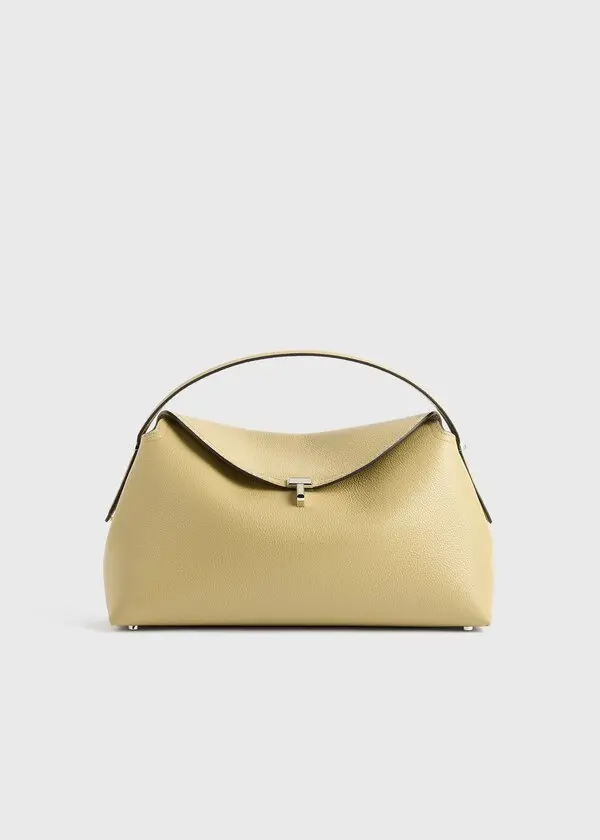 TOTEME T-lock Grained-leather Top Handle
