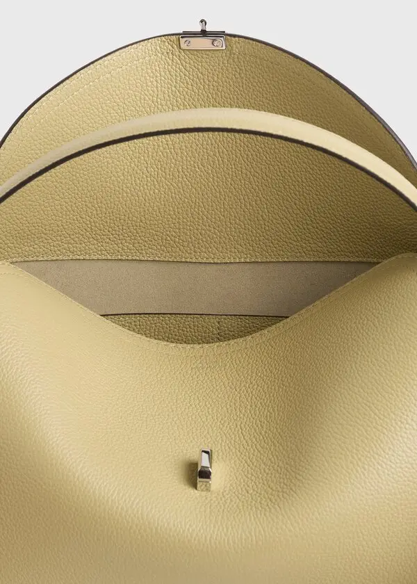 TOTEME T-lock Grained-leather Top Handle