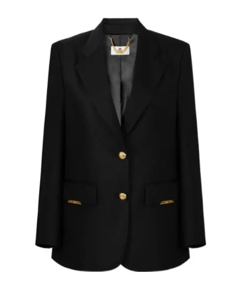 Elisabetta Franchi Jewel Plaques Button Blazer