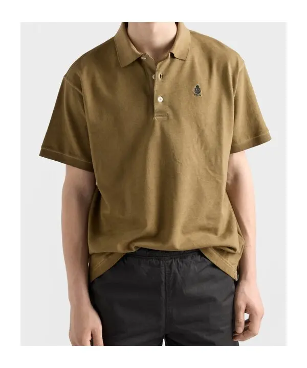Prada Garment-dyed Cotton Polo Shirt