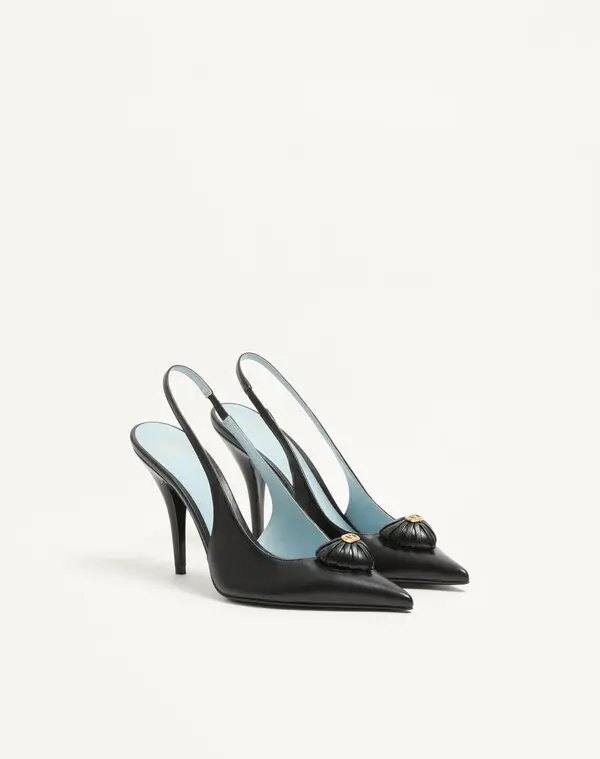 Valentino Garavani Coeur Royal Slingback Pumps - Black