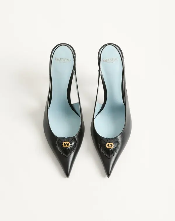 Valentino Garavani Coeur Royal Slingback Pumps - Black