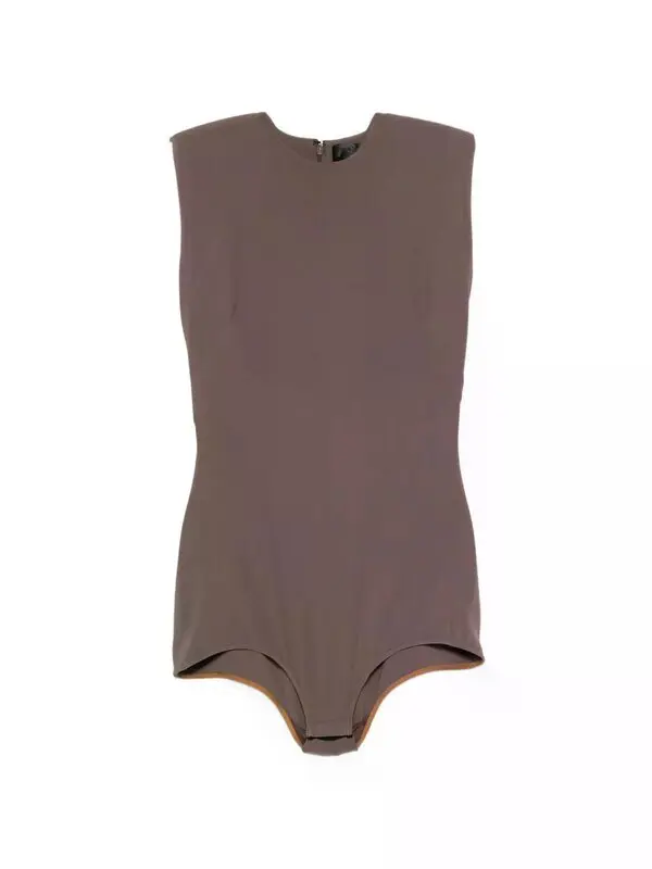 MUGLER Padded Shoulder Sleeveless Bodysuit