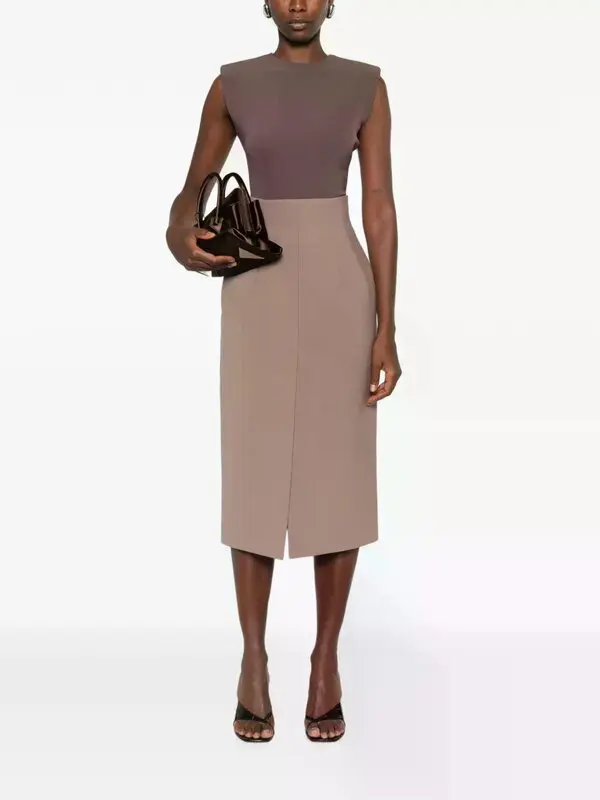 MUGLER Padded Shoulder Sleeveless Bodysuit