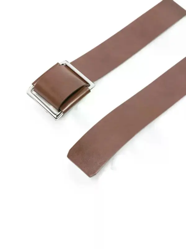 D.exterior Square Buckle Leather Belt