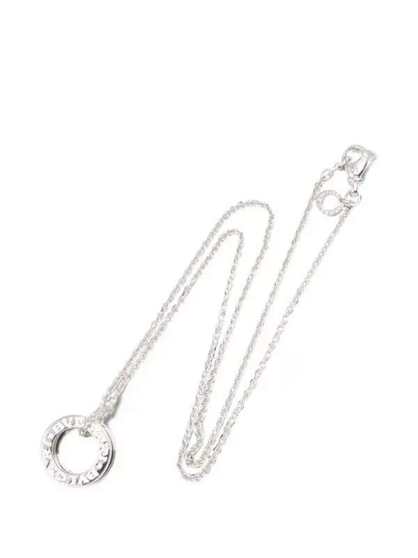 BVLGARI B.zero1 18k White Gold Pendant Necklace - Silver