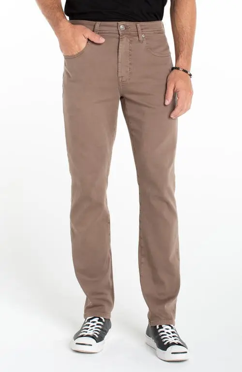 LIVERPOOL Kingston Modern Slim Straight Leg Twill Pants - Pine Bark