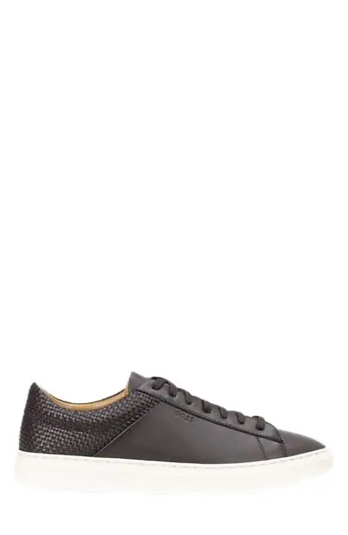 BOSS Kieran Low Top Leather Sneakers - Dark Brown