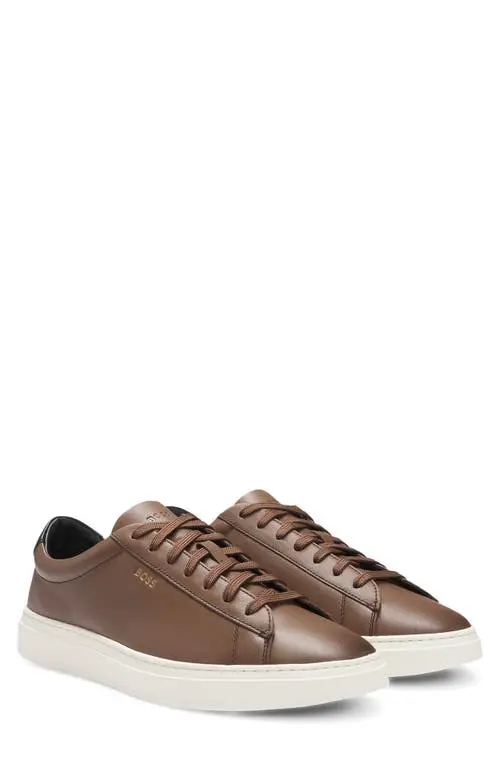 BOSS Kieran Low Top Sneaker - Medium Brown