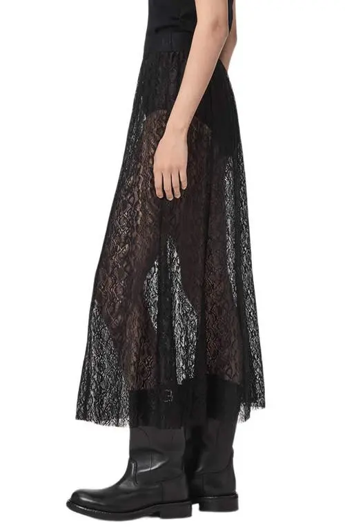 ALLSAINTS Arran Snakeskin Texture Maxi Skirt