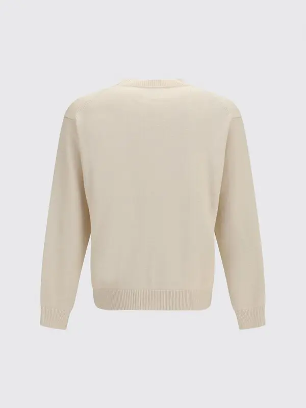 Kenzo Floral Wool And Cotton Blend Jumper With Embroidered Logo - White