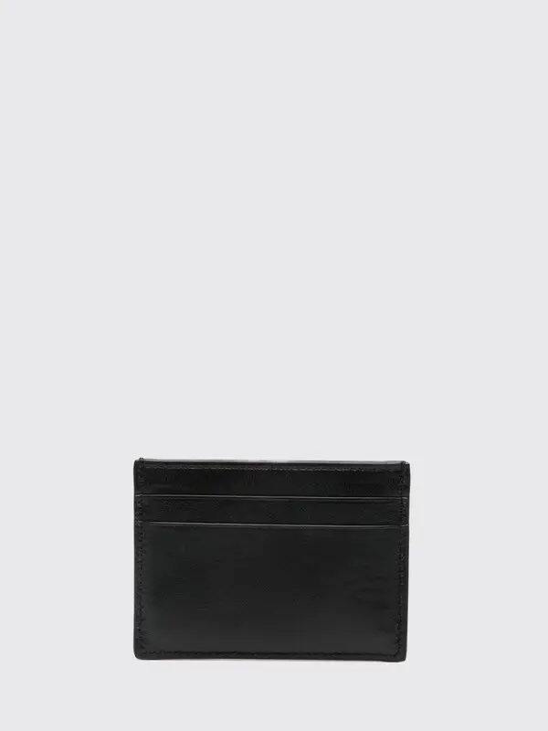 Loewe Flat Card Holder In Smooth Lambskin Leather With Metallic Logo