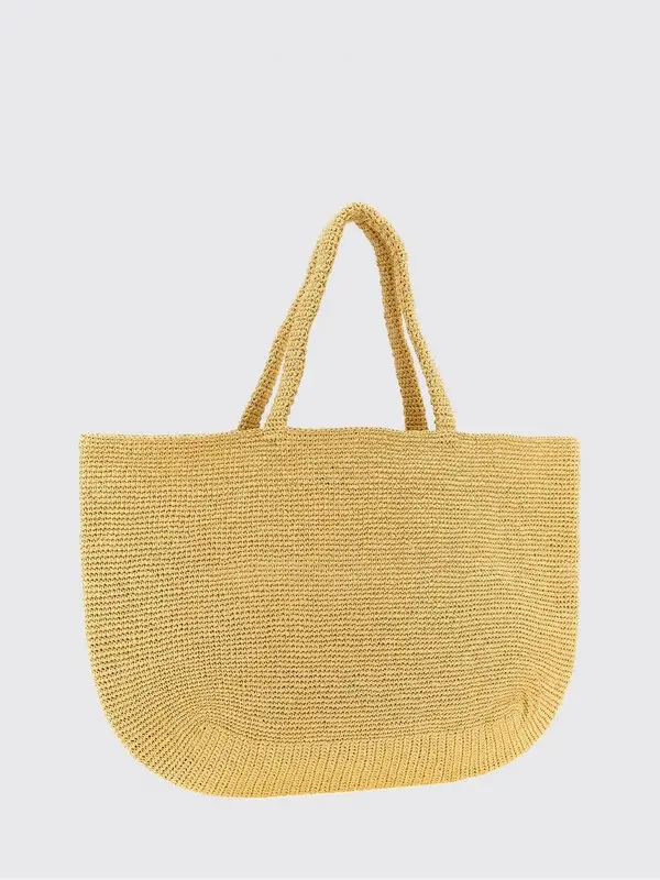Off-White Raffia Tote Bag