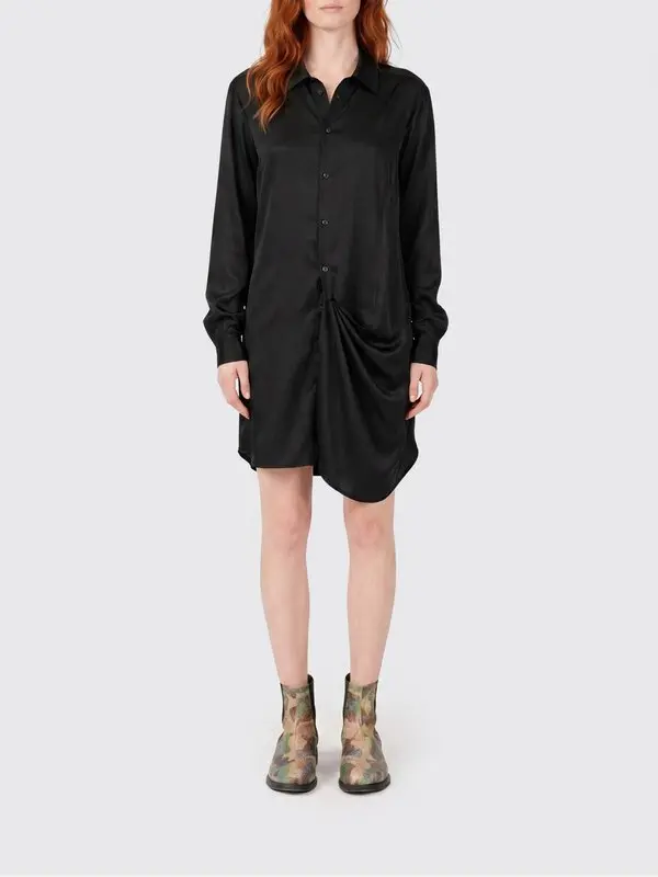 JW Anderson Gathered Shirt Dress - Black