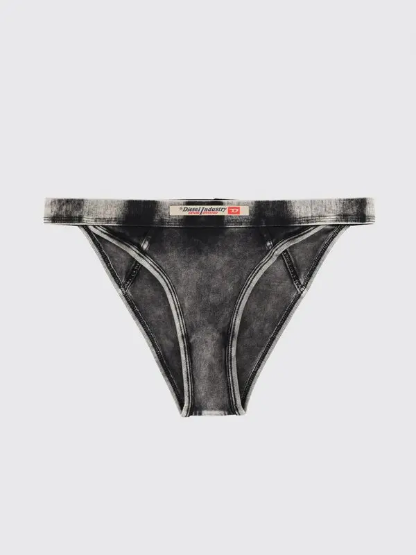 DIESEL® Denim Effect Cotton Briefs - Black