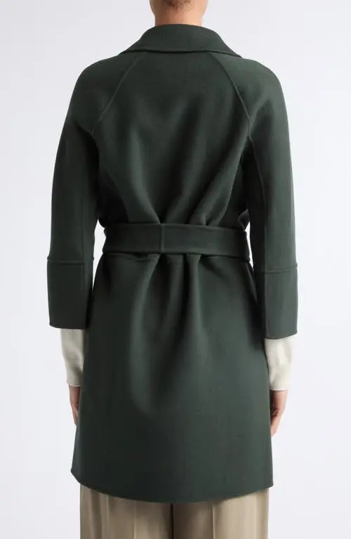 Max Mara Arona Belted Virgin Wool Wrap Coat - Emerald