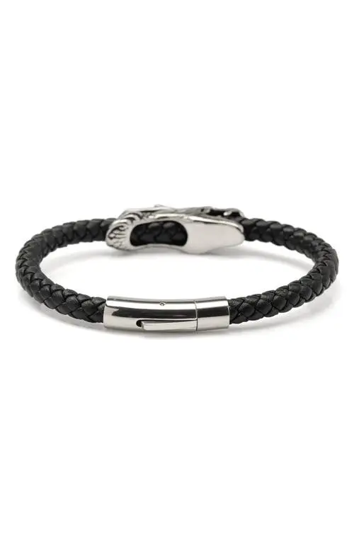 CUFFLINKS, INC. Braided Leather Dragon Pendant Bracelet
