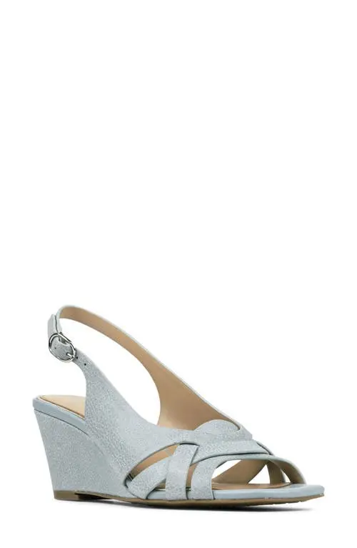 DONALD PLINER Primm Slingback Wedge Sandal - Cloud Gray
