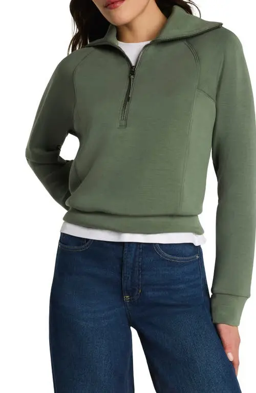 Spanx Airaessentials Half Zip Sweatshirt - Eucalyptus