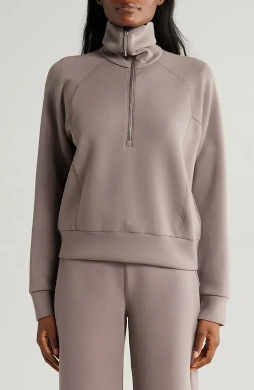 Spanx Airessentials Half Zip Sweatshirt - Smoke