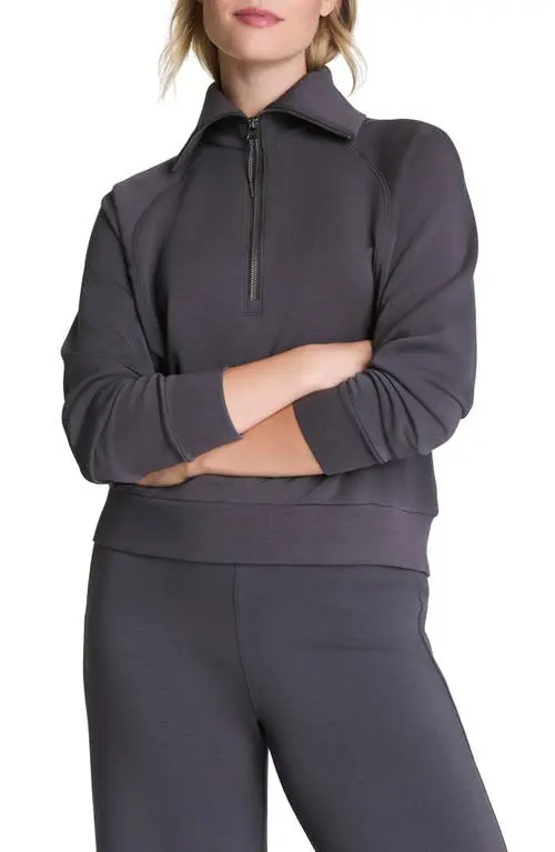 Spanx Airaessentials Half Zip Sweatshirt - Storm