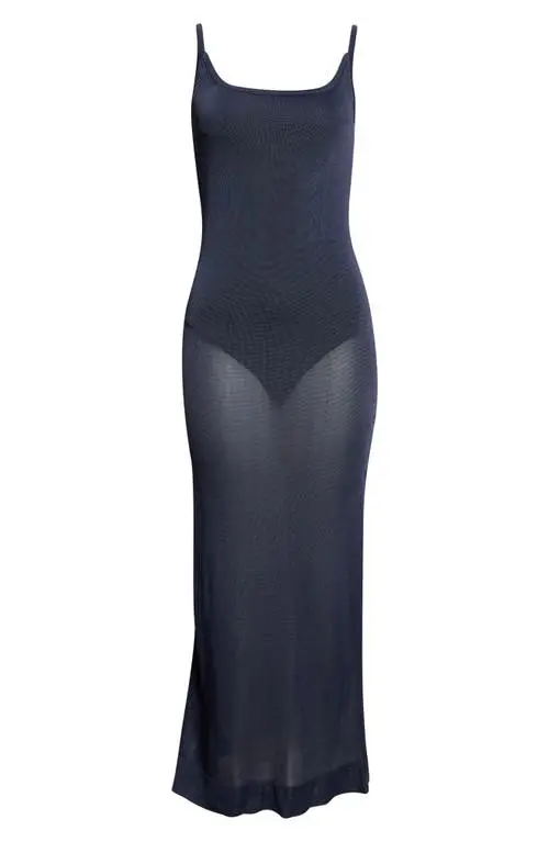 Jacquemus Maxi Dress With Bodysuit Lining - Dark Navy