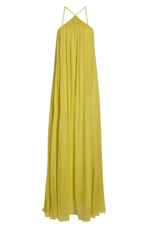 Staud Dasha Halterneck Maxi Dress - Citron