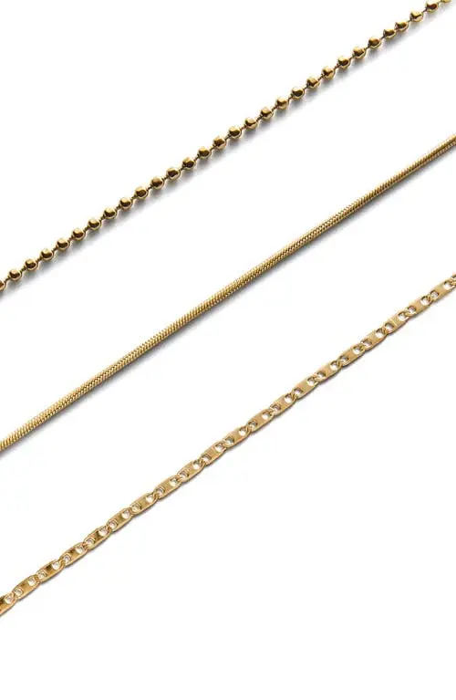 Baublebar Set Of 3 Goldtone Water Resistant Necklaces