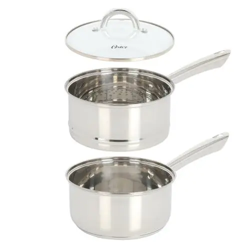 OSTER Sangerfield 12-piece Stainless Steel Cookware Set With Kitchen Tools
