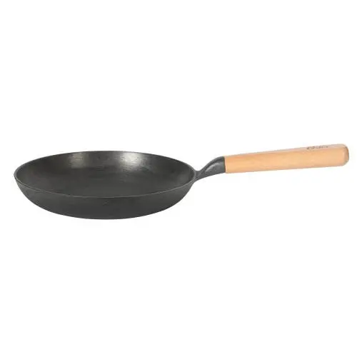 OSTER Platinum Flintfield Pre-seasoned Cast Iron Skillet With Wood Handle